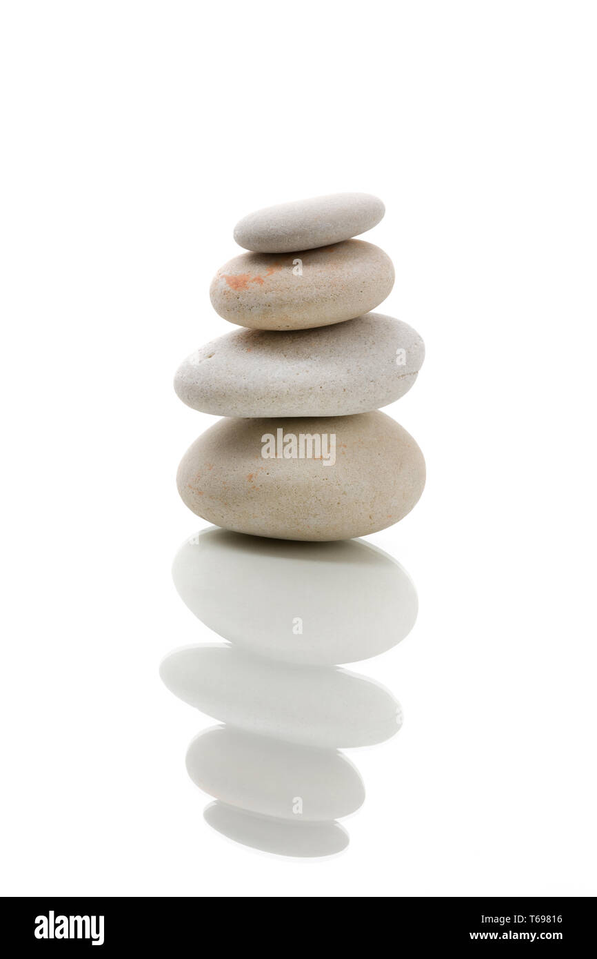 balancing zen stones isolated Stock Photo - Alamy