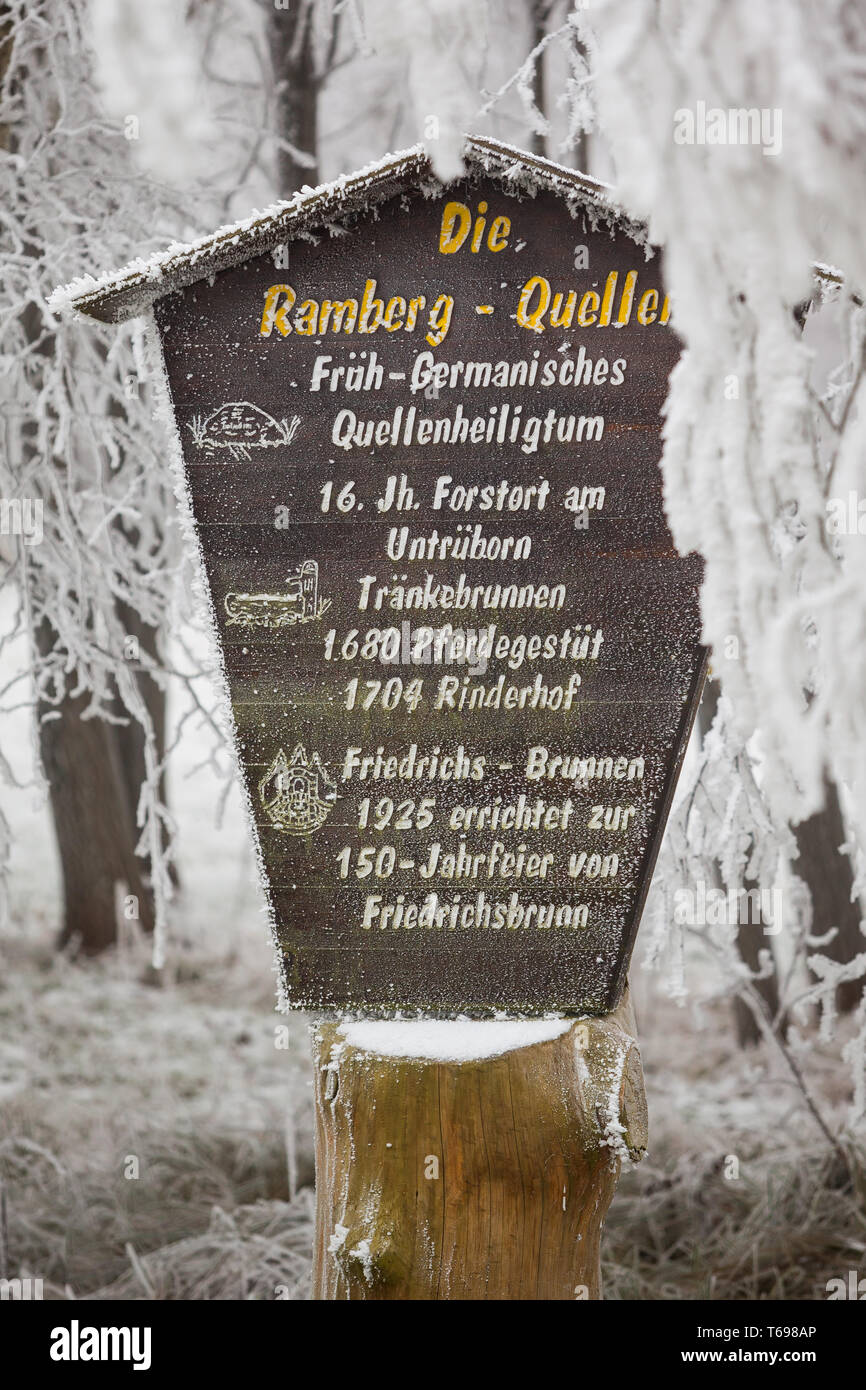 The Ramberg Spring or also Friedrichs-Brunnen, Harz Mountains, Germany ...