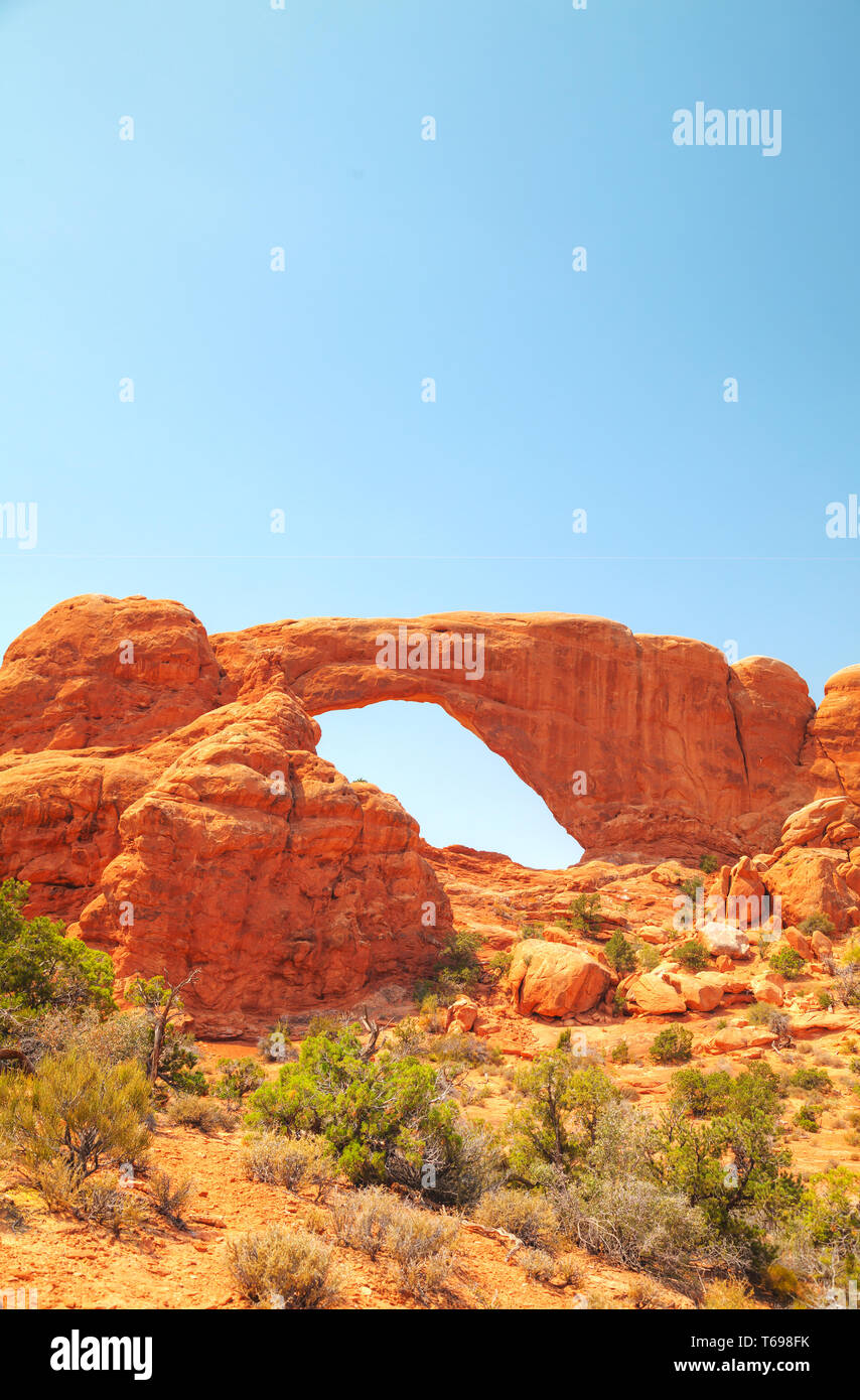The North Window Arch at the Arches National Park Stock Photo - Alamy