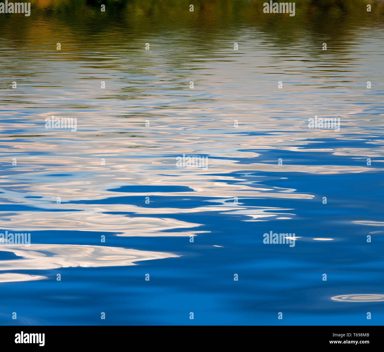 Surface Rippled of water with with reflection Stock Photo - Alamy