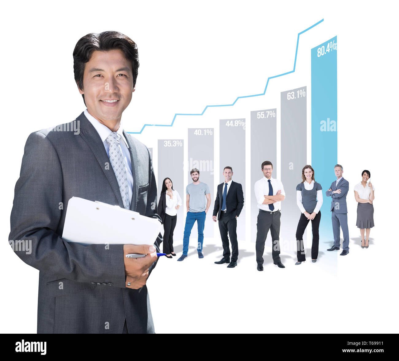 Confident estate agent standing front Cut Out Stock Images & Pictures ...