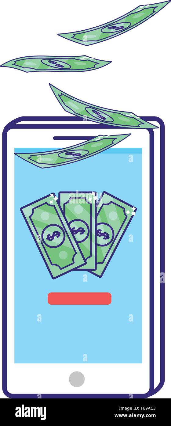 saving money finance concept with technology device and bank elements ...