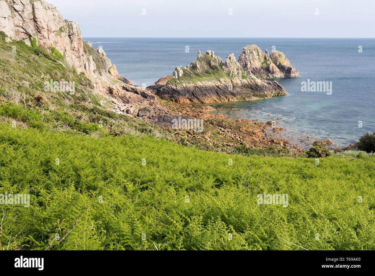 Beautiful Beach on Jersey Island, Channel Islands, Europe Stock Photo ...
