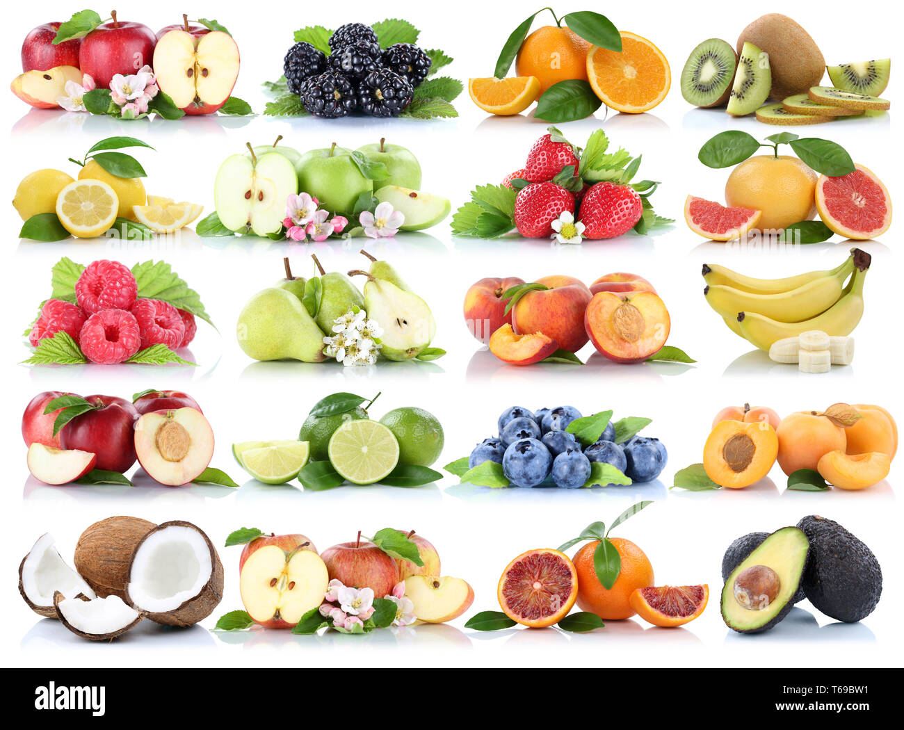 Different Fruits Background Photo Stock Photo - Alamy