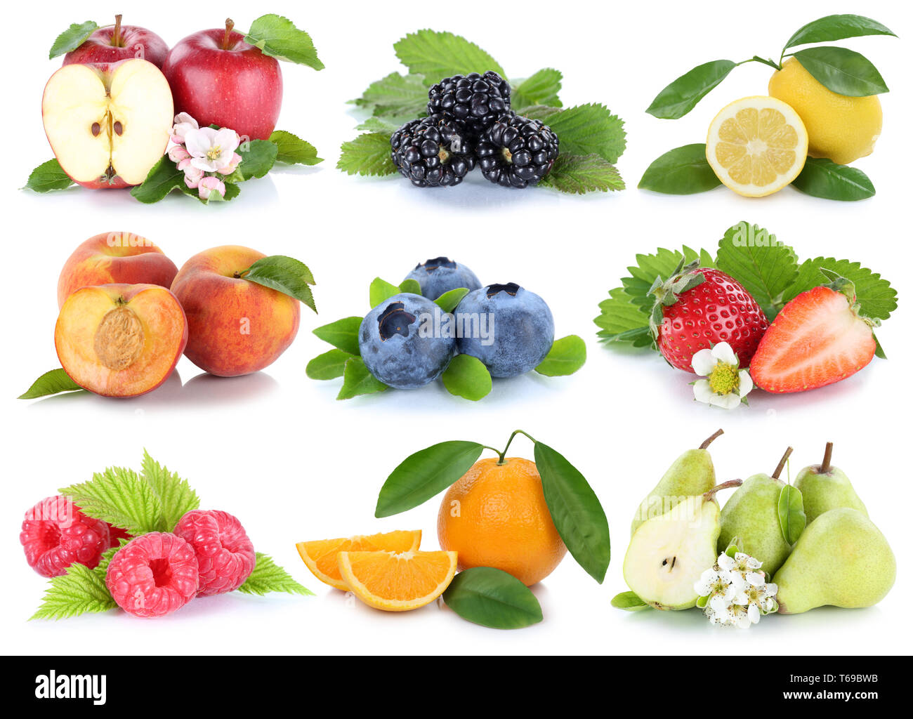 Different Fruits Background Photo Stock Photo - Alamy