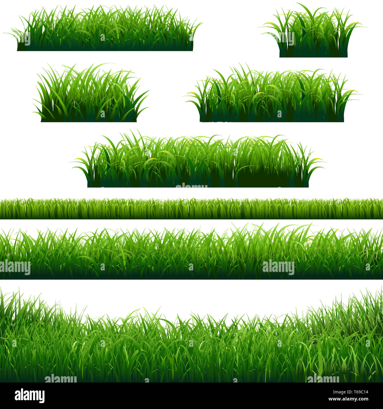 Green Grass Borders Collection Stock Photo - Alamy