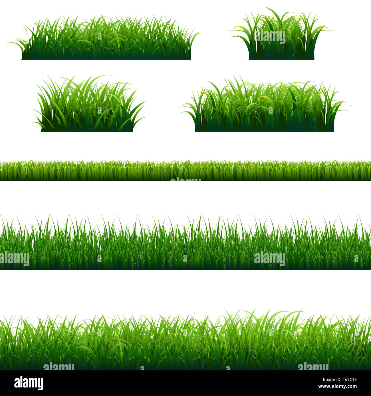 Green Grass Frame Big Set Stock Photo - Alamy