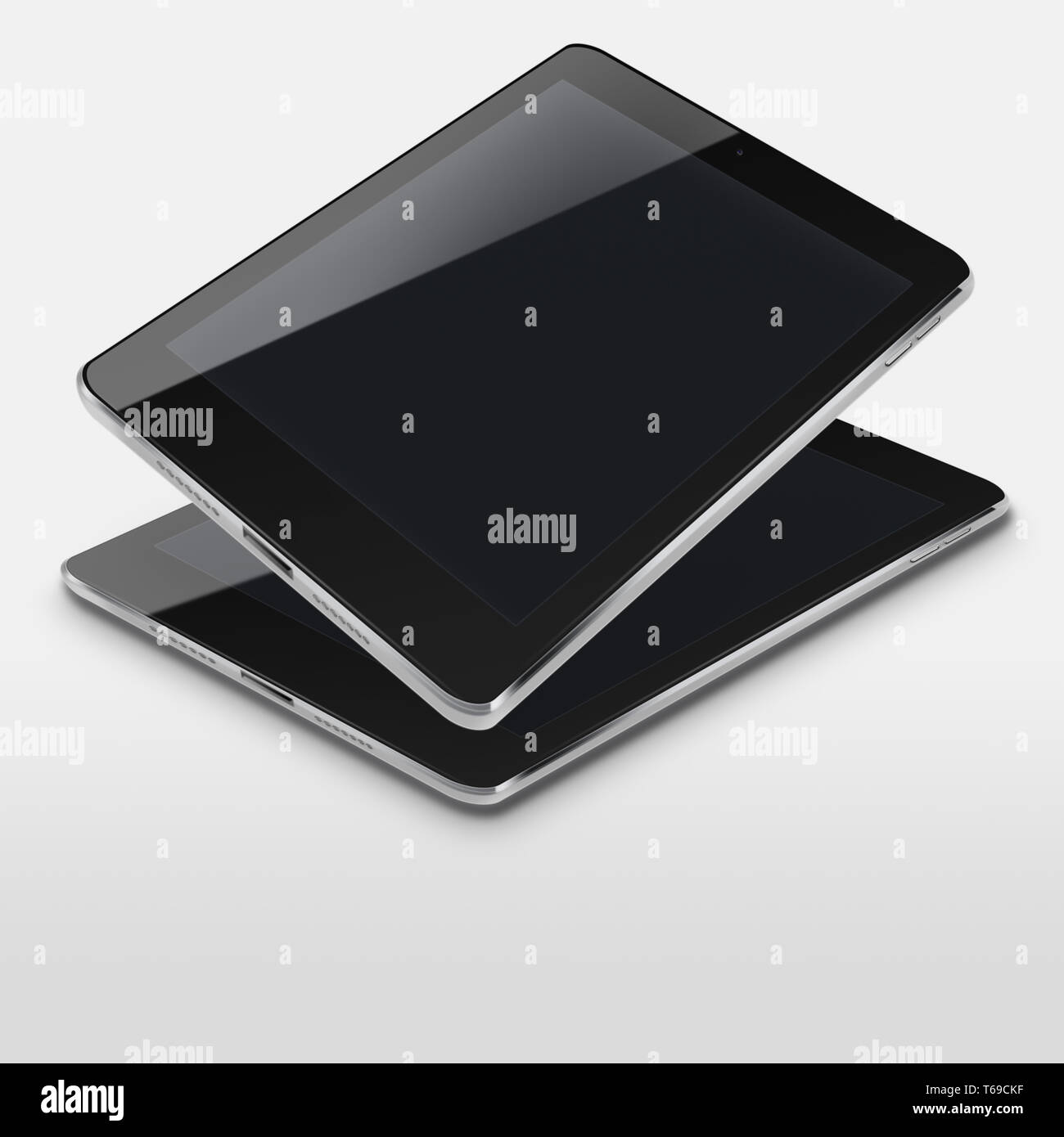 Tablet computers with black screens Stock Photo - Alamy