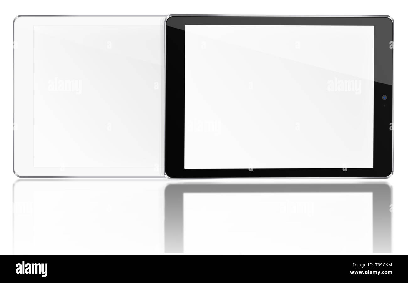 Tablet computers with blank screen Stock Photo - Alamy