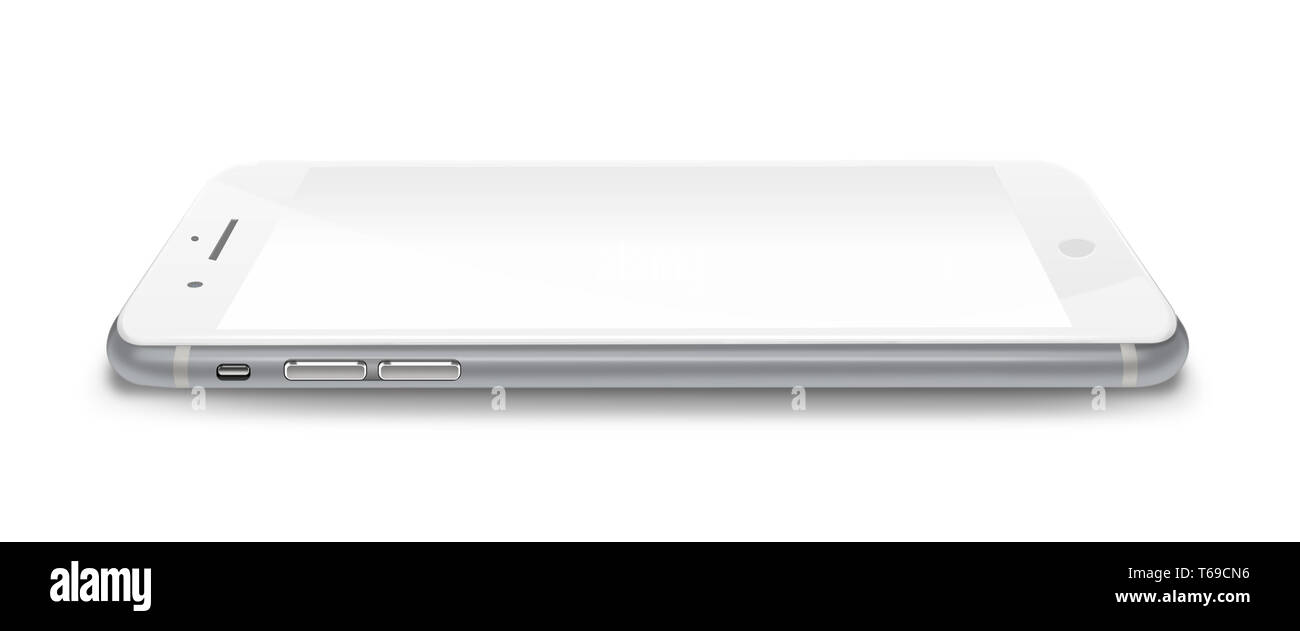 Realistic white smartphone hi-res stock photography and images - Alamy