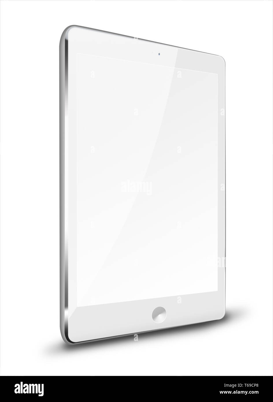 Realistic tablet computer with blank screen Stock Photo - Alamy