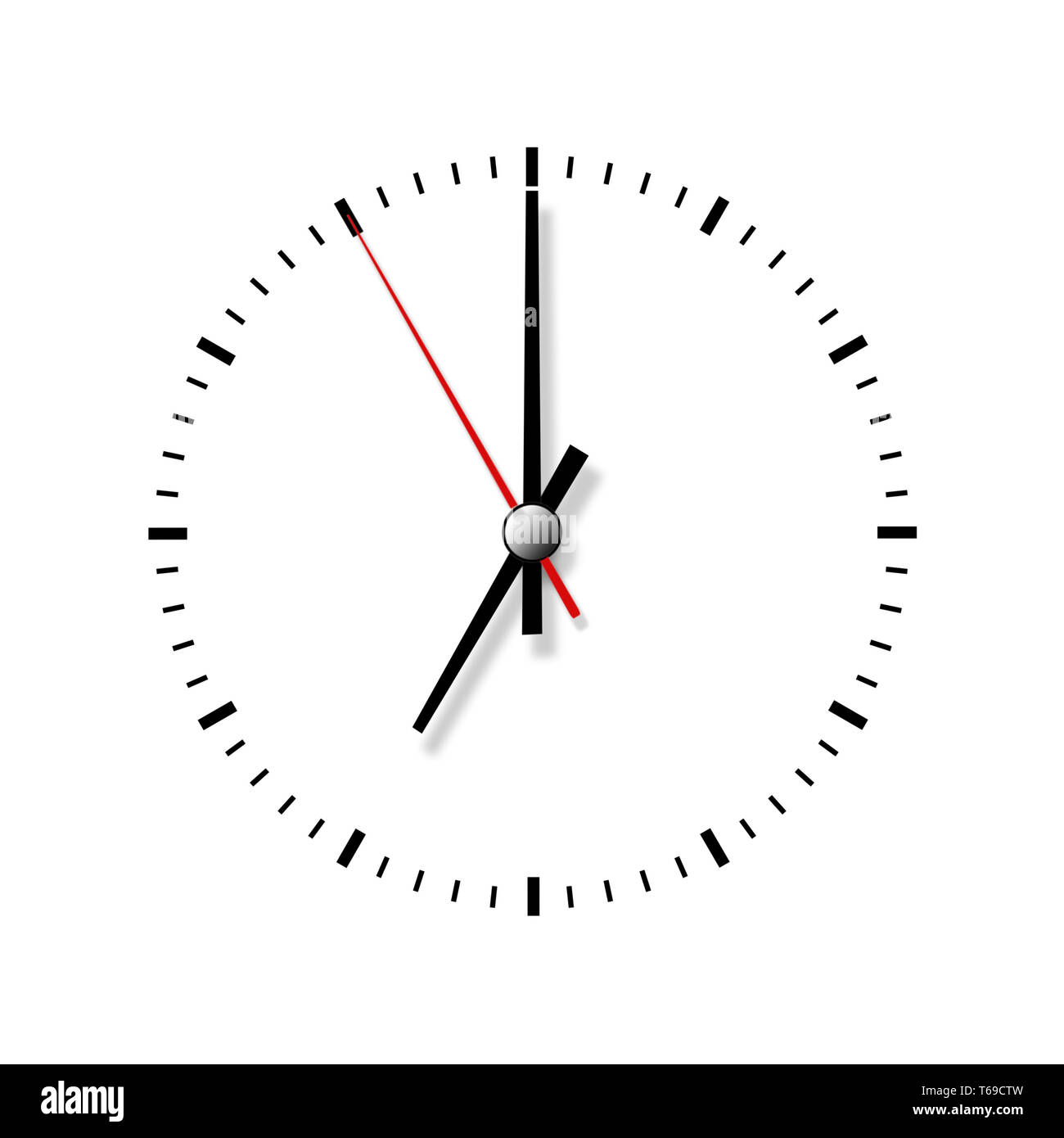 Clock without numbers isolated on white background Stock Photo - Alamy