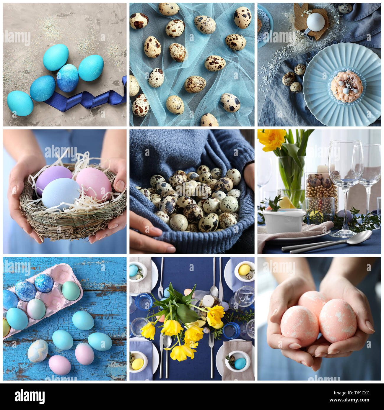 Collage of photos for Easter celebration Stock Photo - Alamy