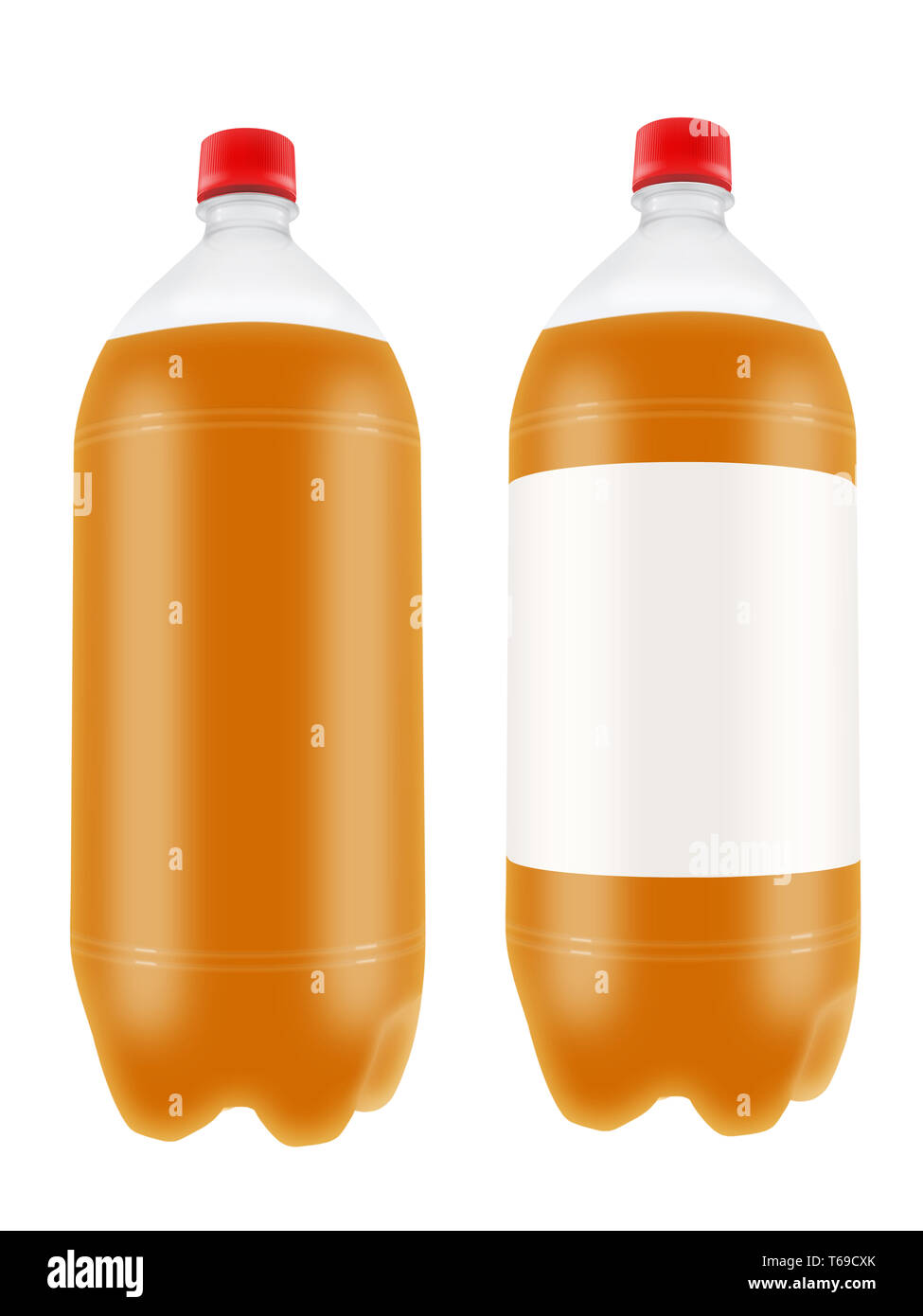 Orange drink in plastic bottles Stock Photo - Alamy