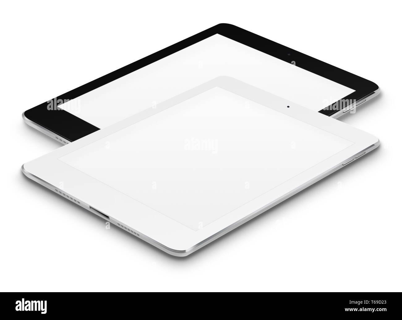 Realistic tablet computers with blank screens Stock Photo - Alamy