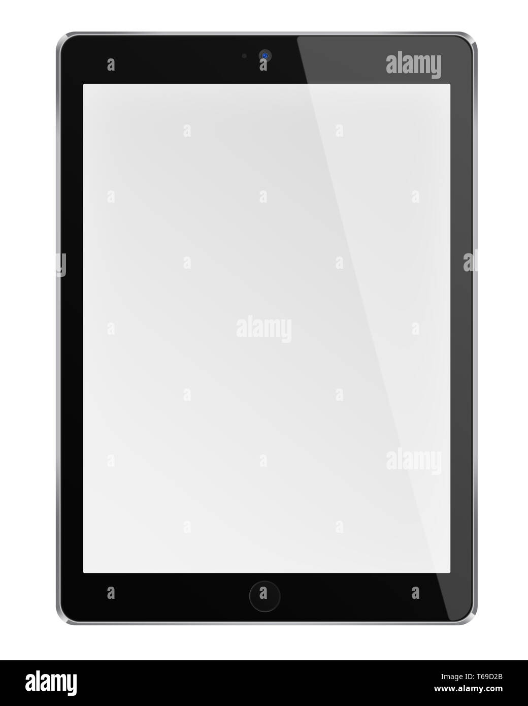 Realistic tablet computer with blank screen Stock Photo - Alamy