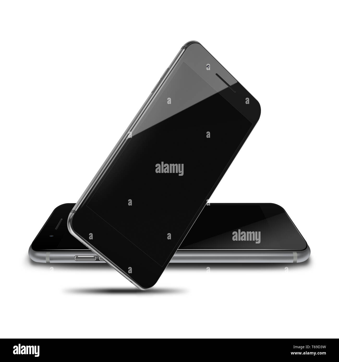 Fashionable realistic phones Stock Photo - Alamy