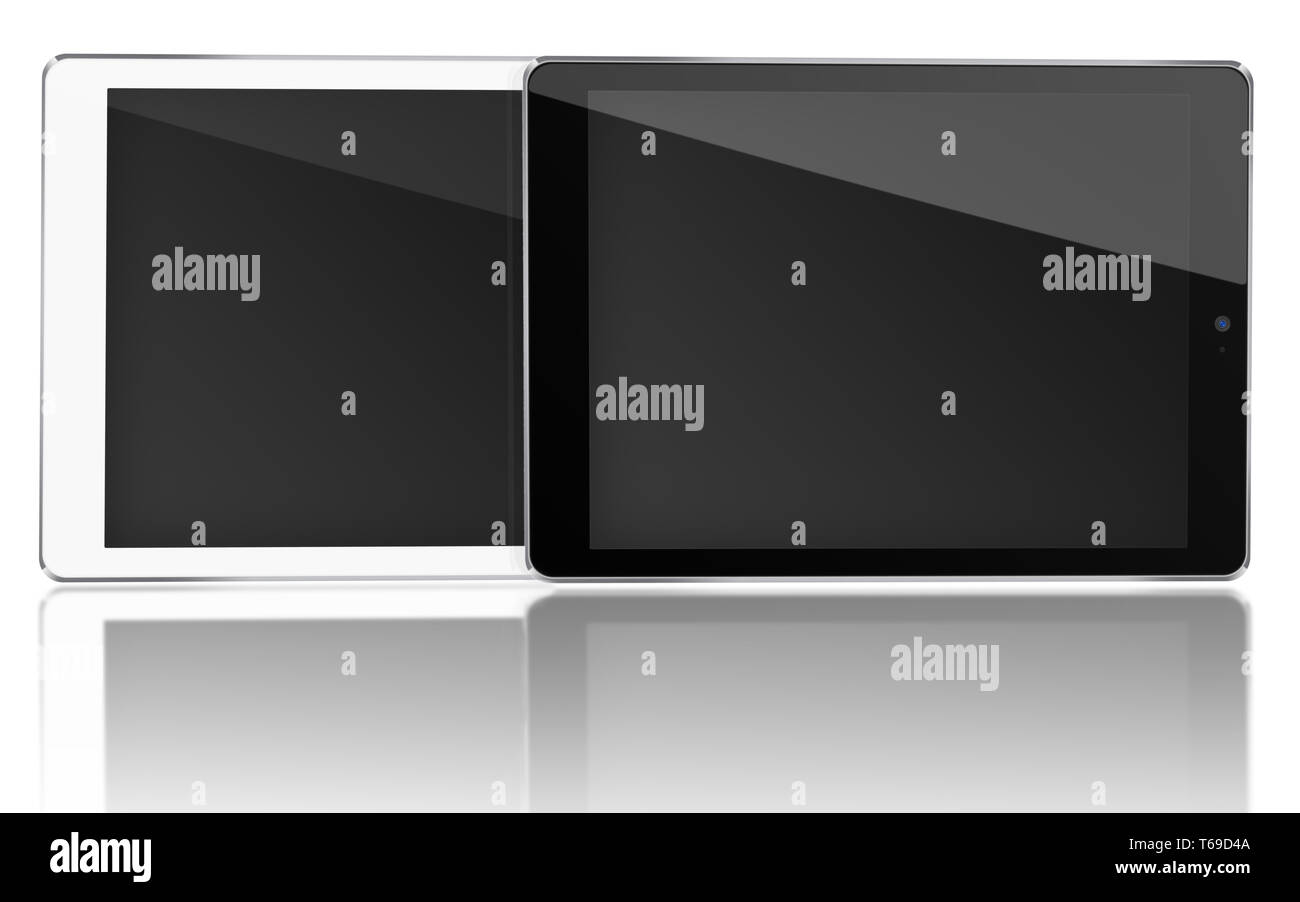 Tablet computers with black screen Stock Photo - Alamy