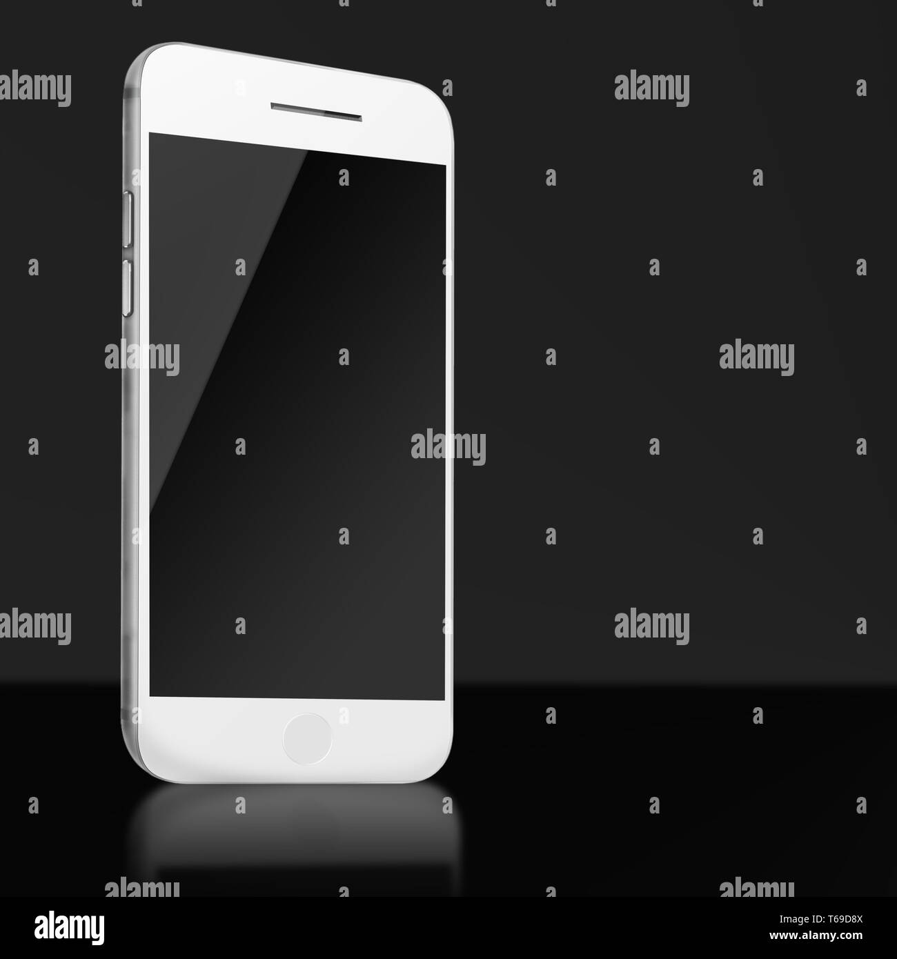 Mobile smart phone with black screen on dark background Stock Photo - Alamy