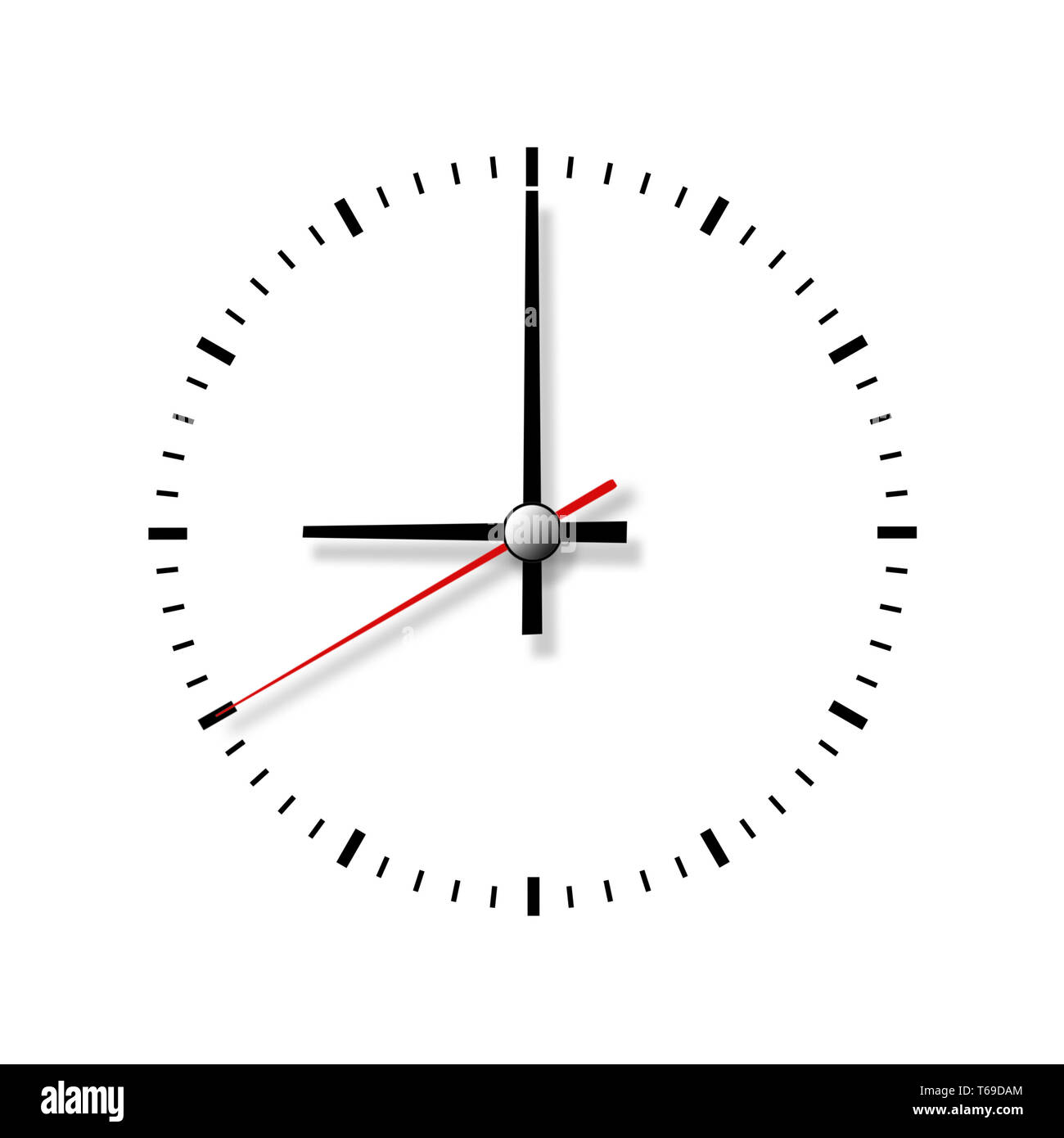 Clock without numbers isolated on white background Stock Photo - Alamy