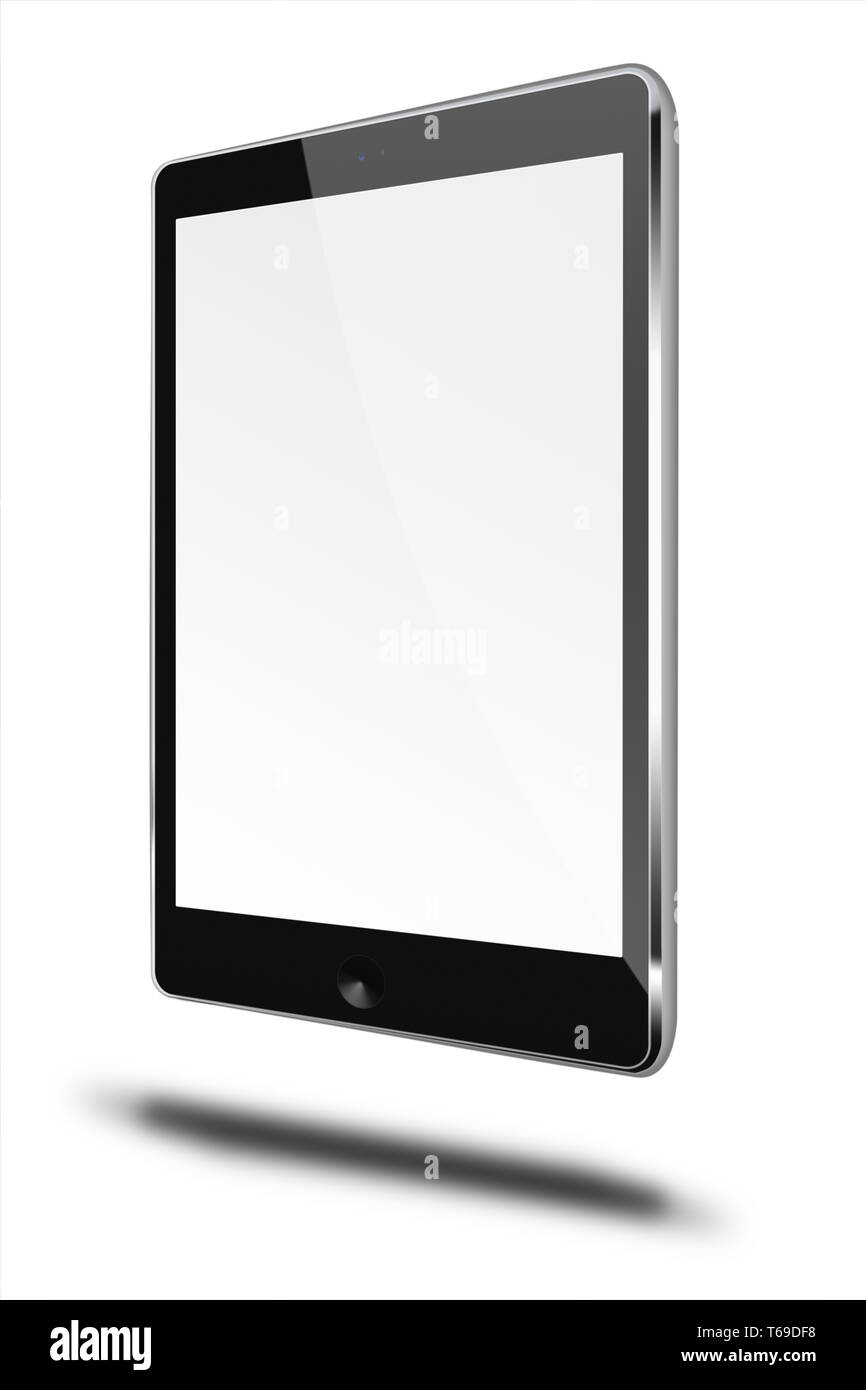 Realistic tablet computer with black screen Stock Photo - Alamy
