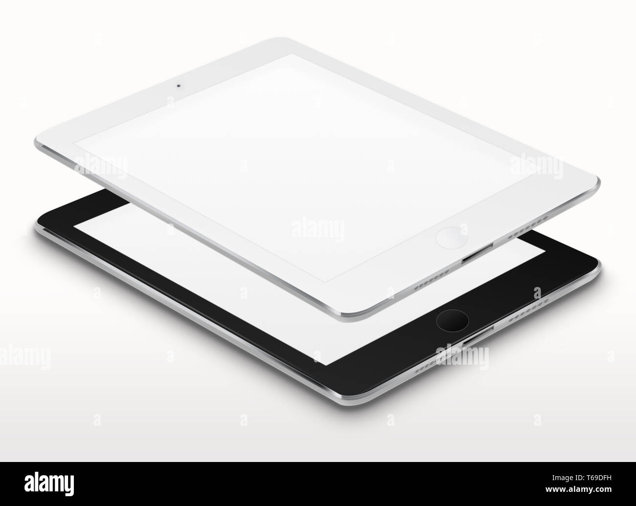 Realistic tablet computers with blank screens Stock Photo - Alamy