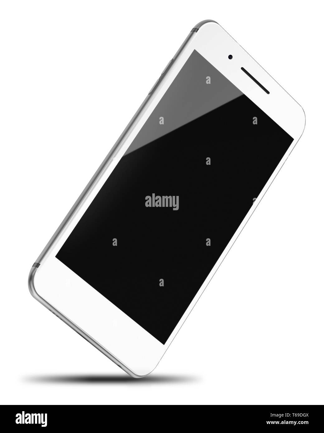 Mobile smart phone isolated on white Stock Photo - Alamy
