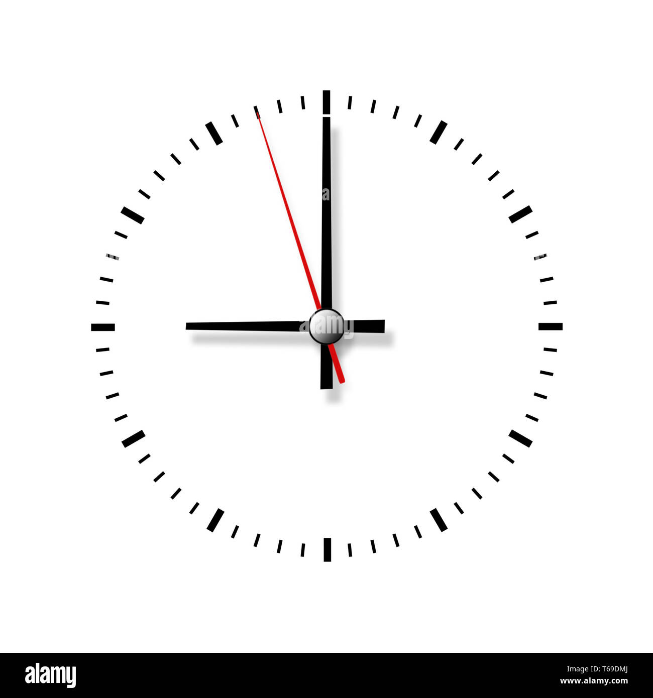 Clock without numbers isolated on white background Stock Photo - Alamy