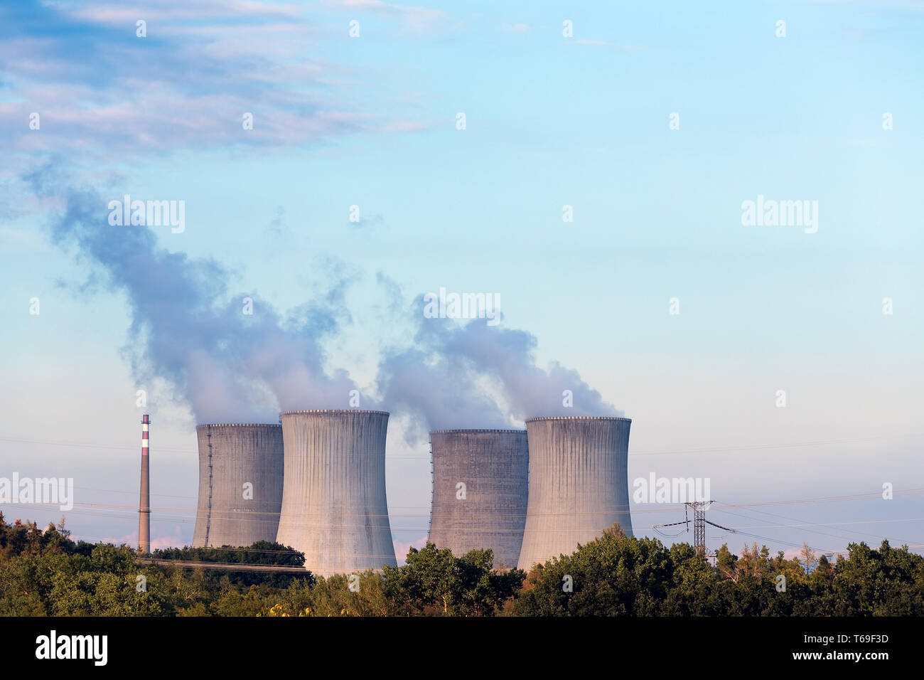 Cooling towers at the nuclear power plant Stock Photo - Alamy