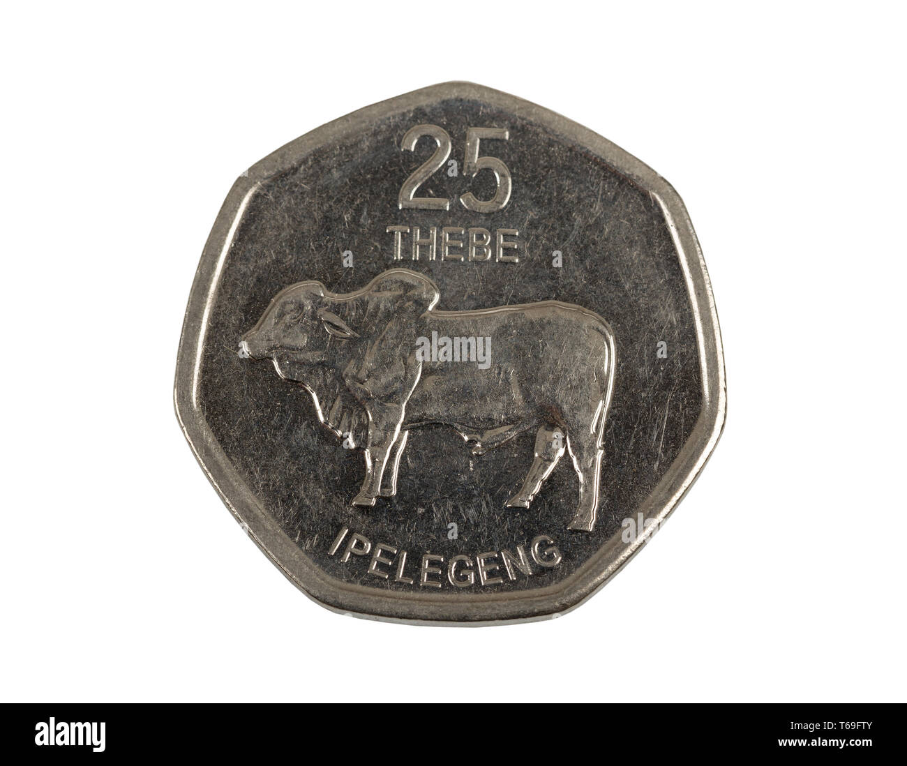 Detail of Botswana Pula thebe coin Stock Photo - Alamy