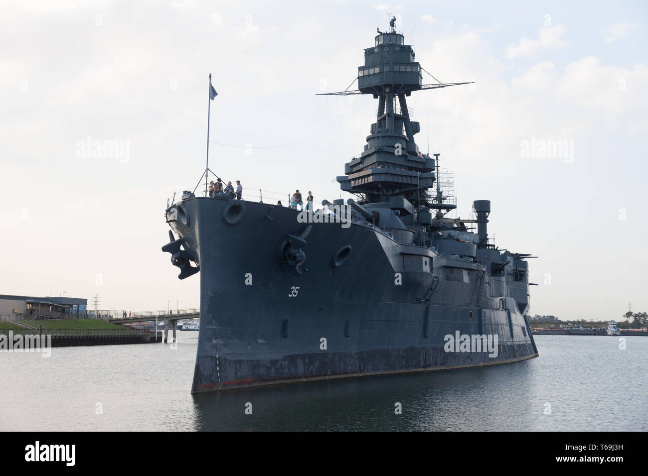 Houston, Texas, USA - December 27, 2016: Battleship USS Texas BB-35, is ...