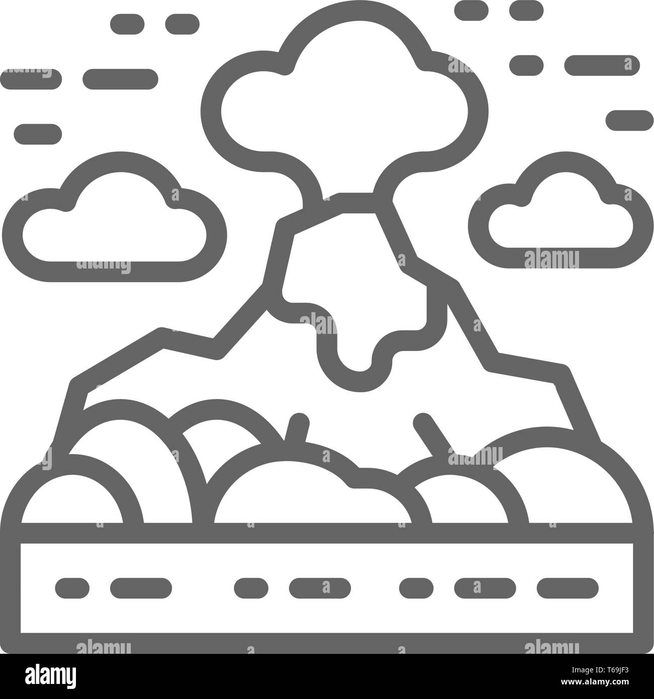 Volcano city active Stock Vector Images - Alamy