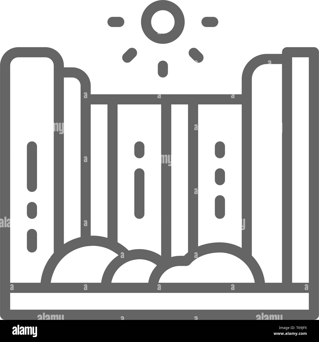 Waterfall icon set Black and White Stock Photos & Images - Alamy