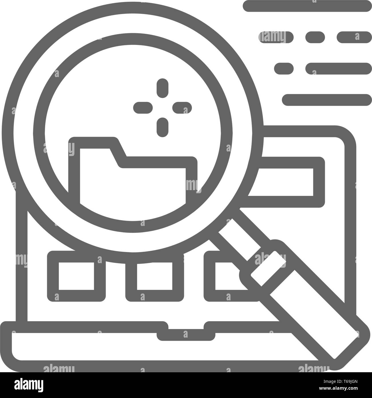 Analytics line icon in Black and White Stock Photos & Images - Alamy