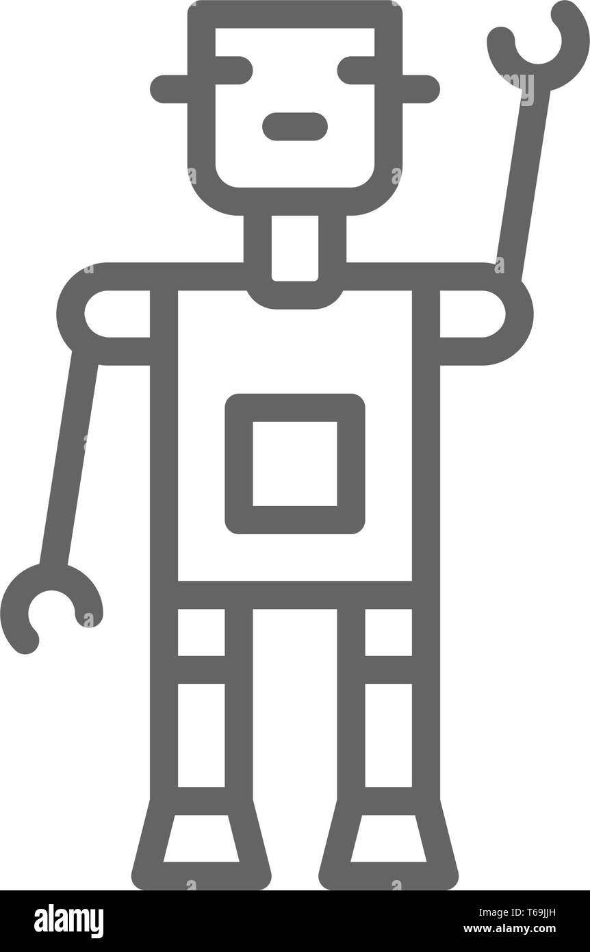 Robot service icon linear hi-res stock photography and images - Alamy