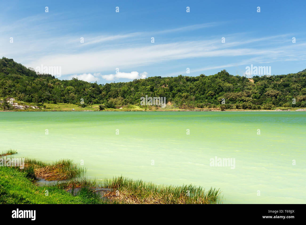 sulphurous lake - Danau Linow Stock Photo - Alamy