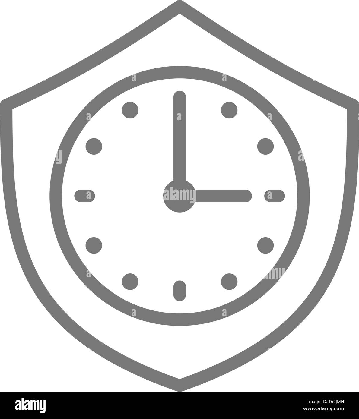 Clock with shield, security time line icon Stock Vector Image & Art - Alamy