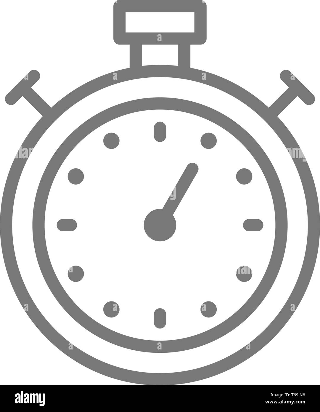 Stopwatch Timer Chronometer Line Icon Stock Vector Image And Art Alamy