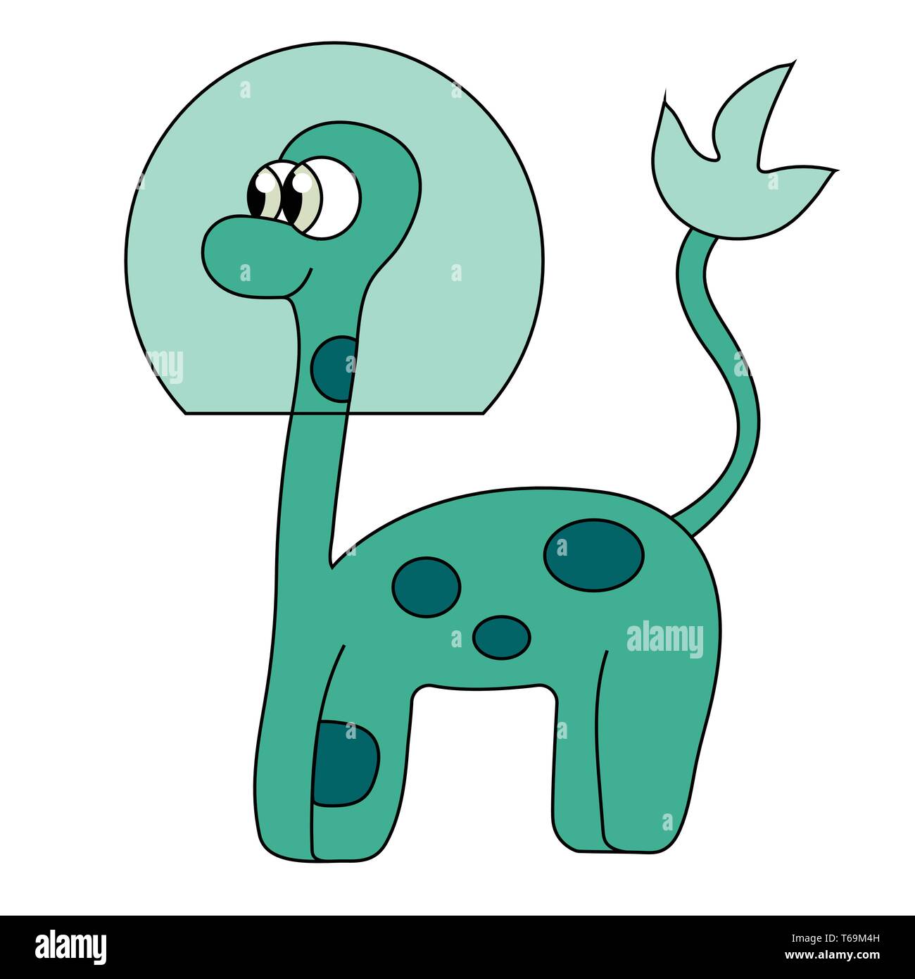 Cute alien dinosaur Stock Vector Image & Art - Alamy