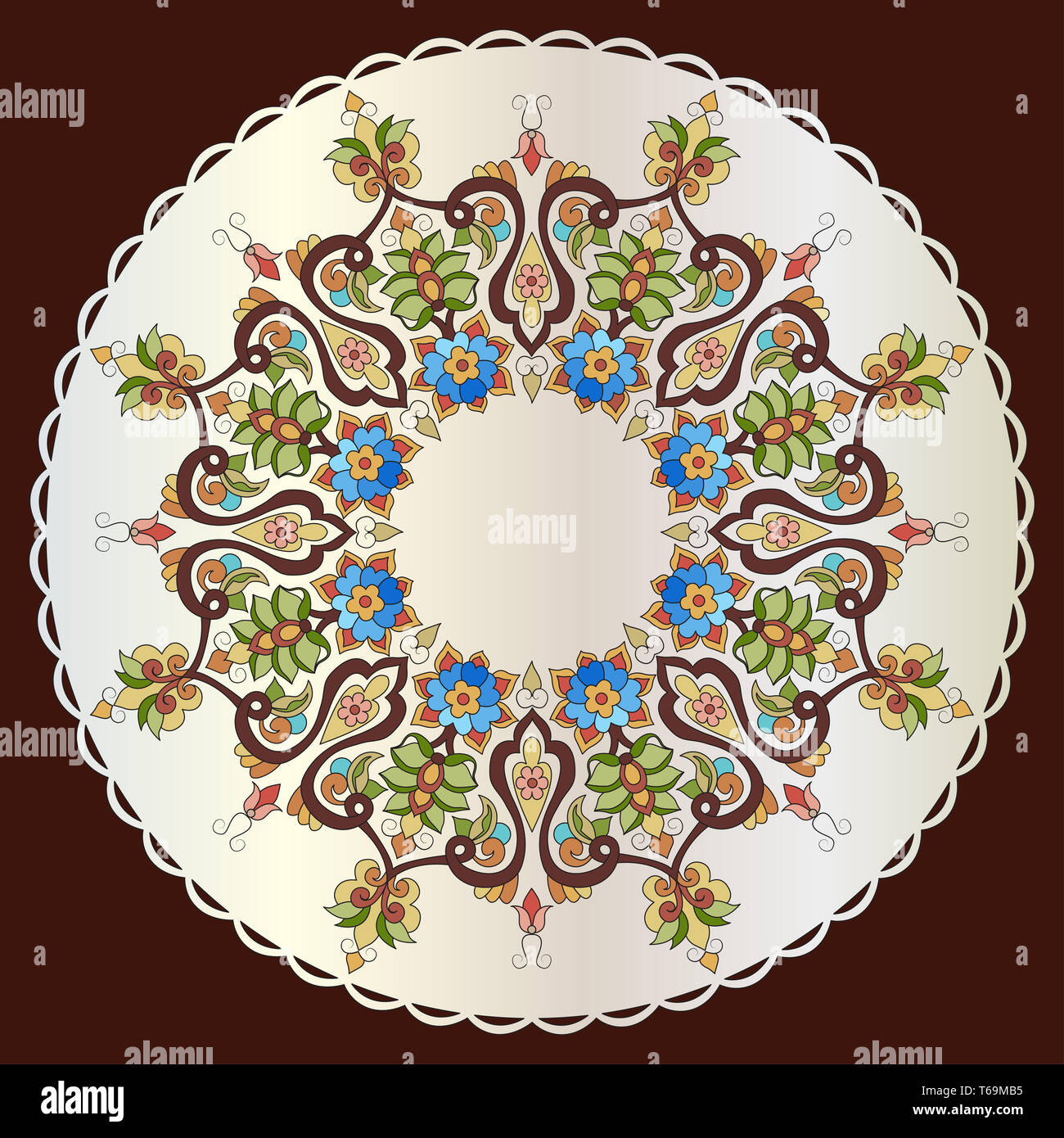 Antique ottoman turkish pattern vector design eighty one Stock Photo ...