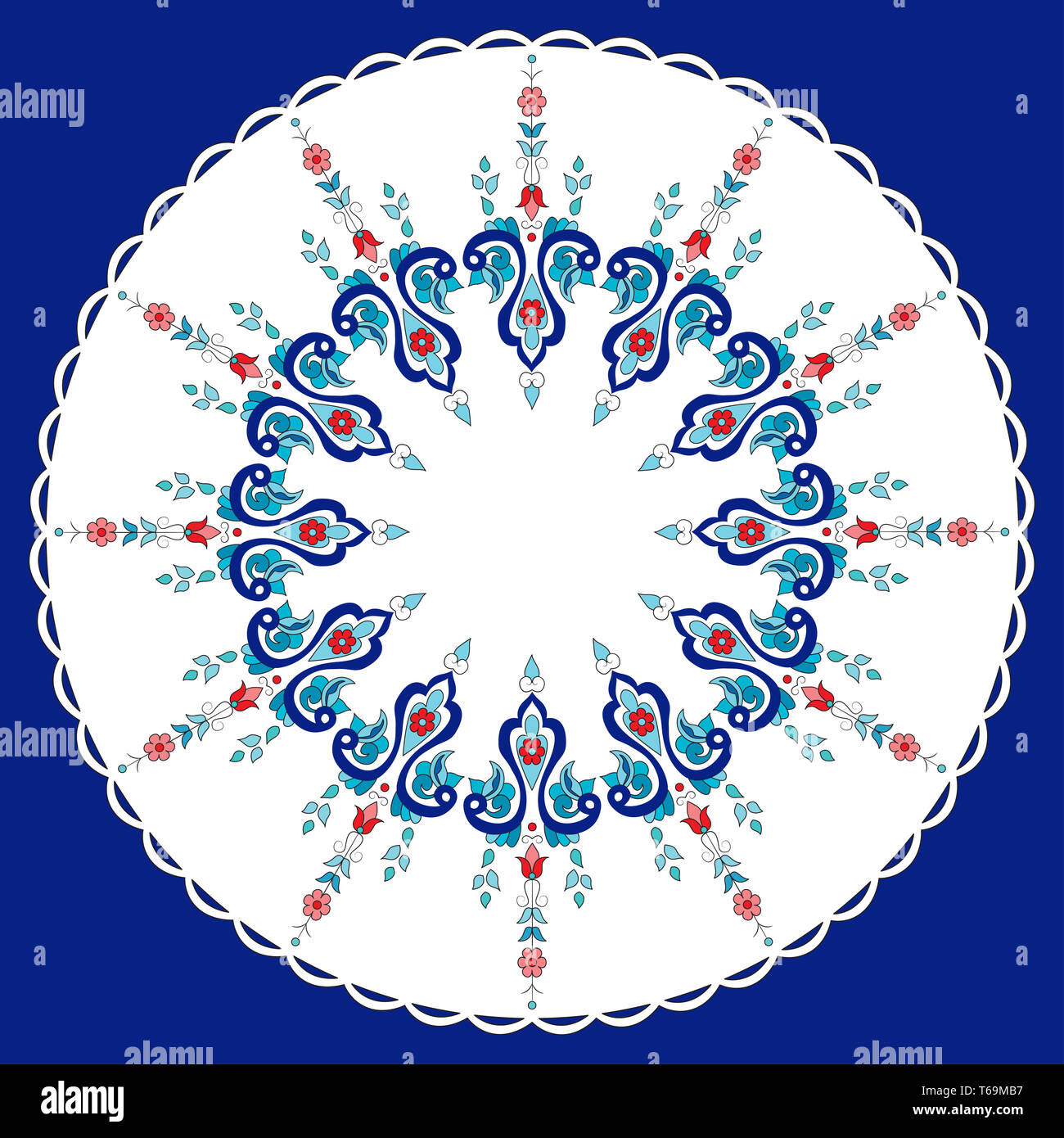 Antique ottoman turkish pattern vector design eighty Stock Photo - Alamy