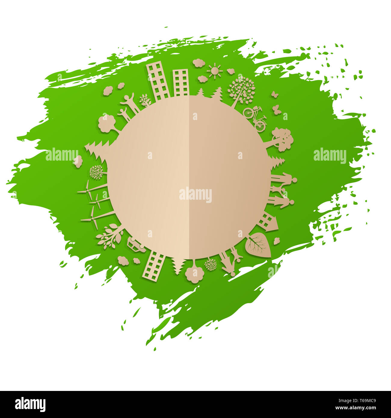 Green Eco Earth Stock Photo - Alamy