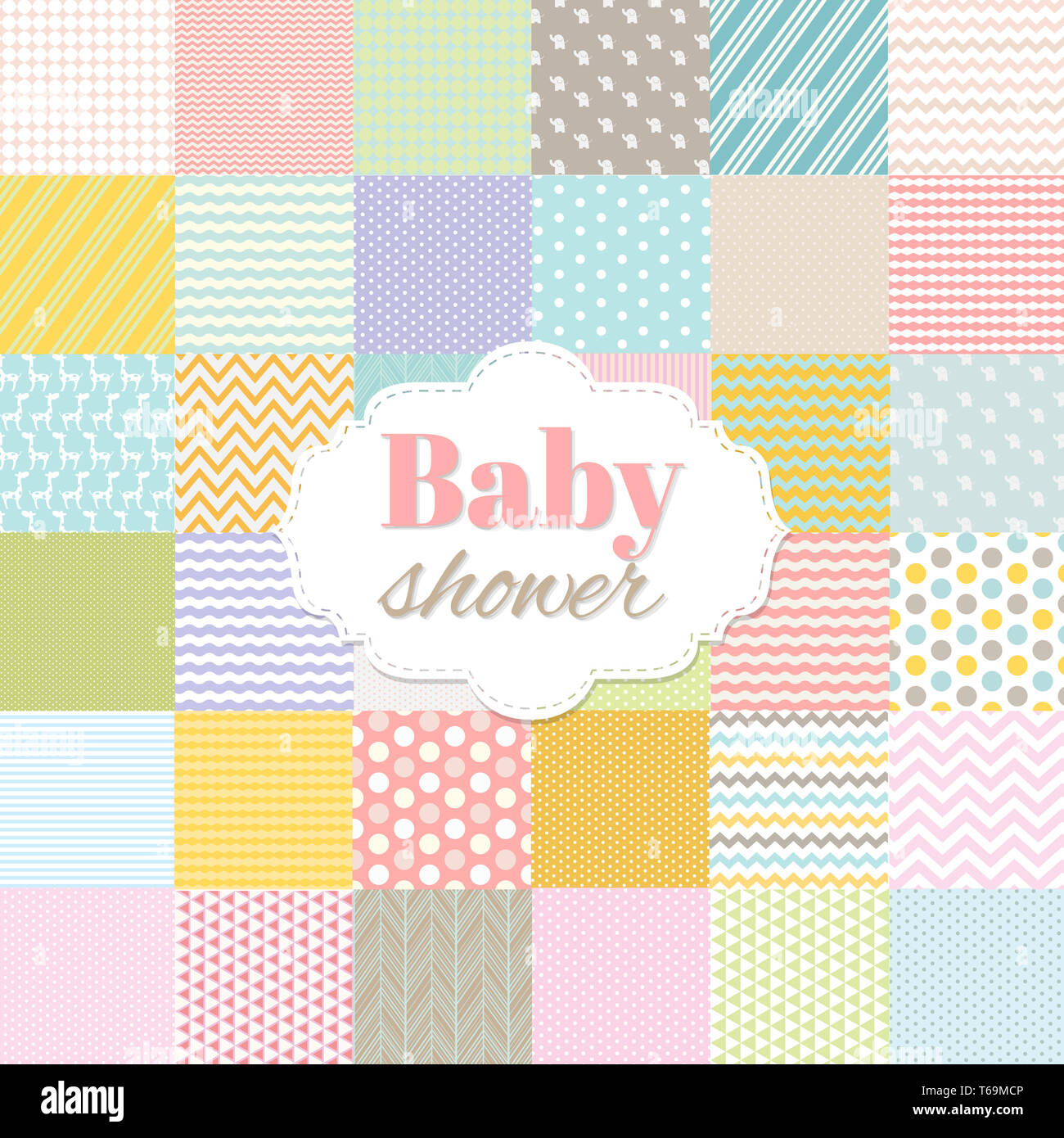 Baby Shower Poster Stock Photo - Alamy