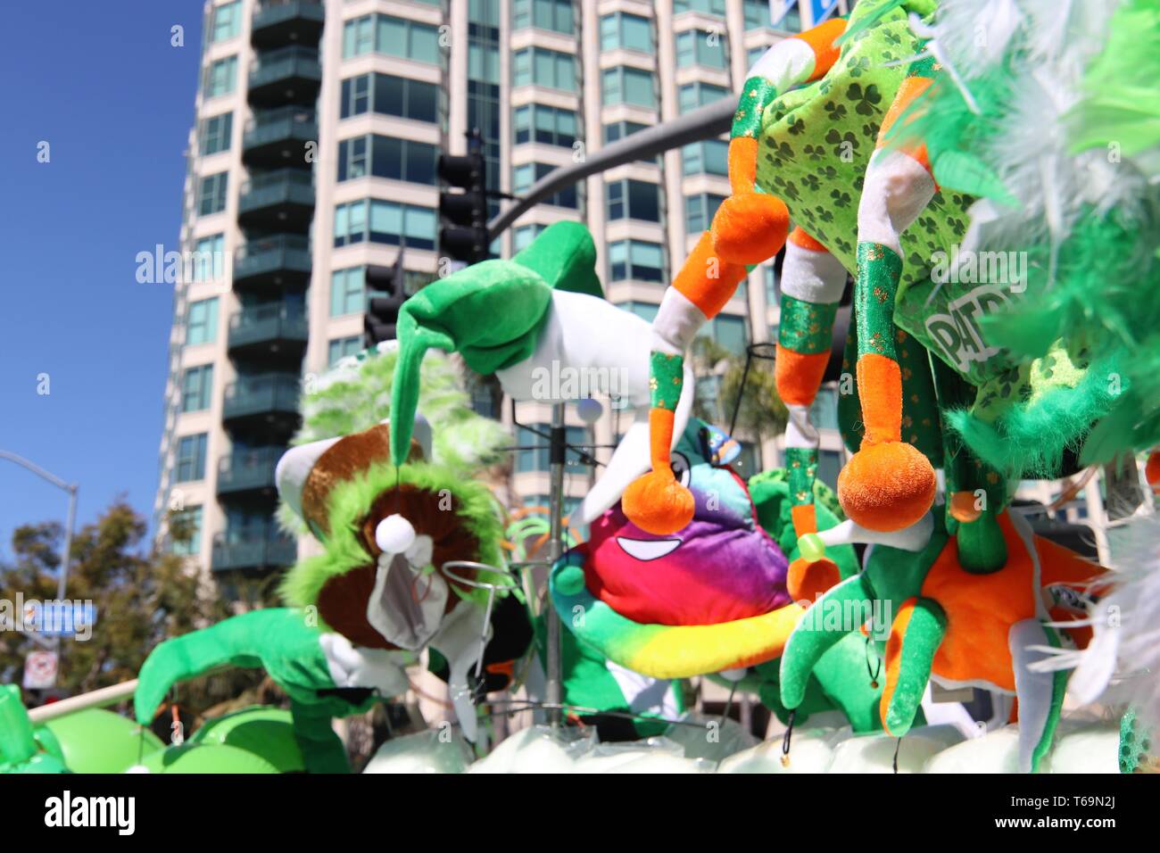 Colorful festive St Patrick's Day parade merchandise Stock Photo - Alamy