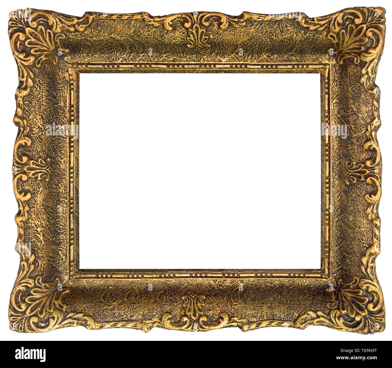 Golden Picture Frame Cutout Stock Photo - Alamy