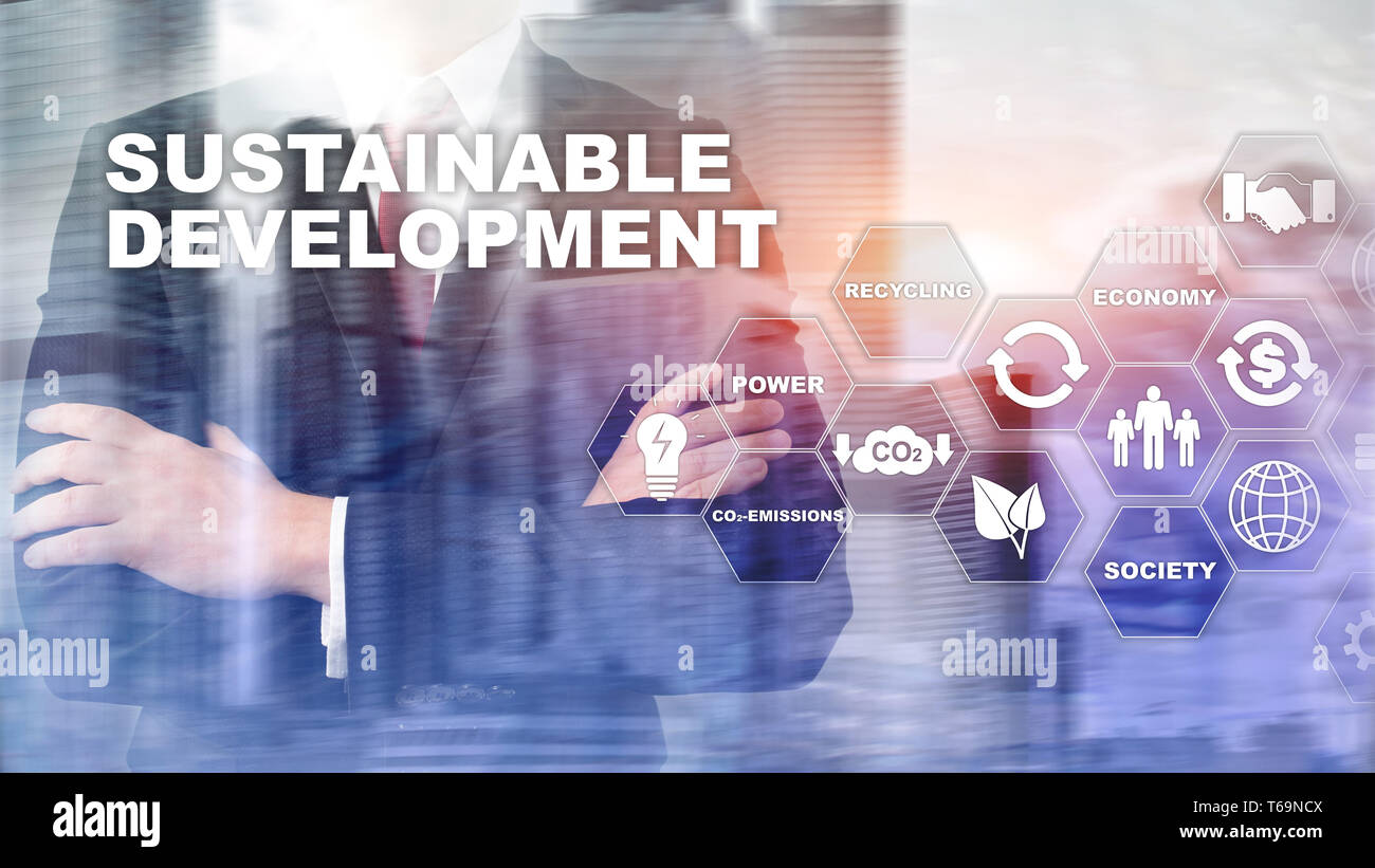 Sustainable development, ecology and environment protection concept ...