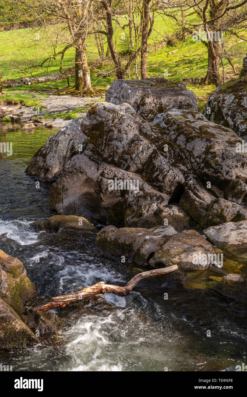 River Afon Lledr at Betws-y-Coed, Snowdonia, North Wales Stock Photo ...