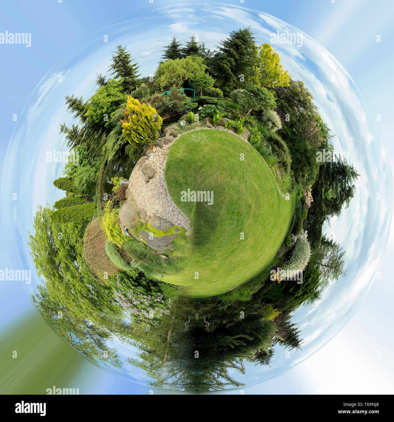 planet of Beautiful spring garden design Stock Photo - Alamy