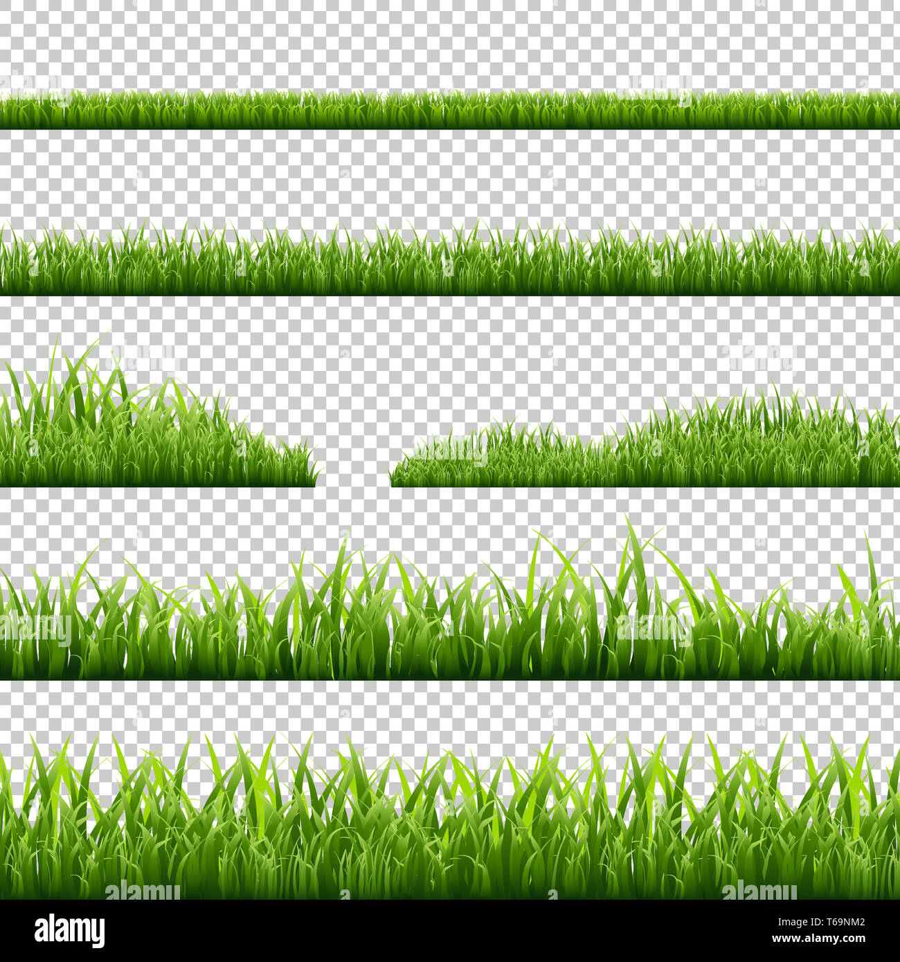 Grass Borders Set Stock Photo - Alamy