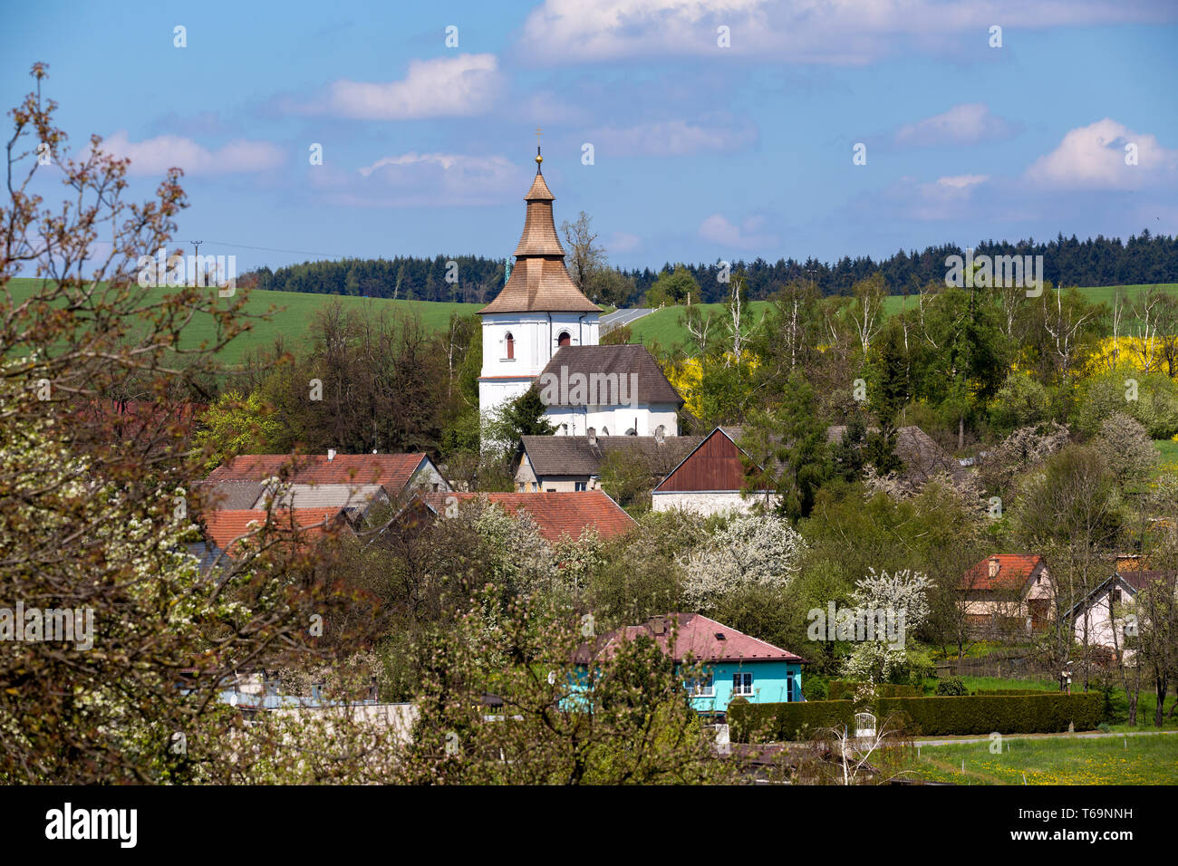 Small church in village Stock Photo - Alamy
